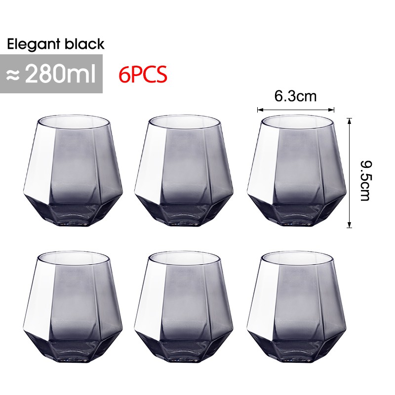 Diamond Glass Cup Whisky Mug Heat-Resistant Coffee Glass Cup Drink ...