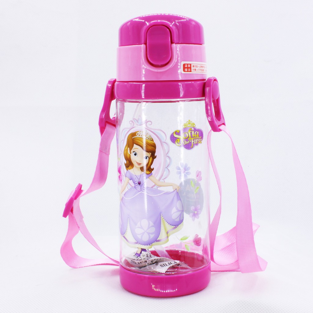 READY STOCK🔥 Princess Sofia 500ml water bottle with Straw&Stripe 🔥 ...
