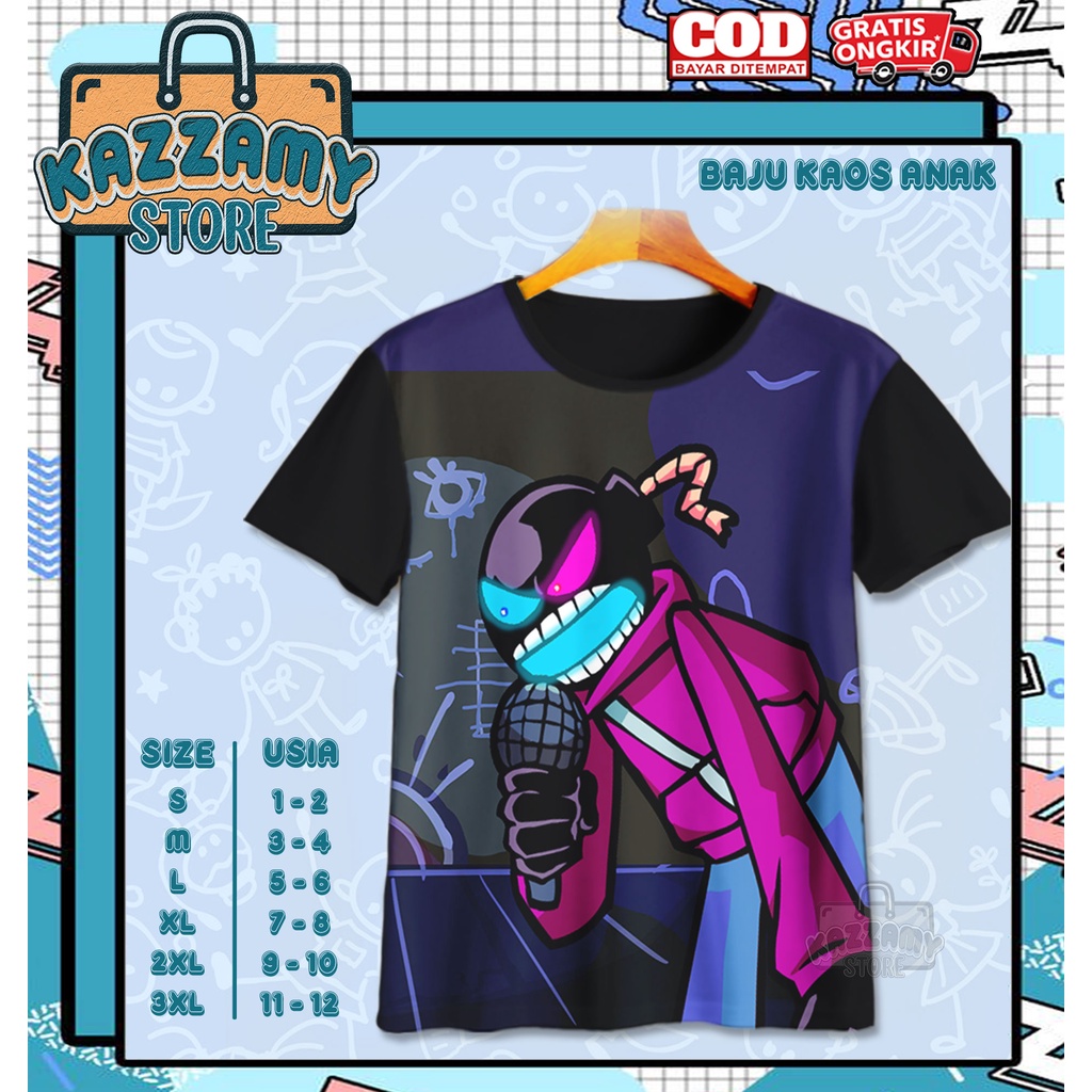 3d Children's T-shirts FNF Friday Night Funkin Game Children's Clothes ...