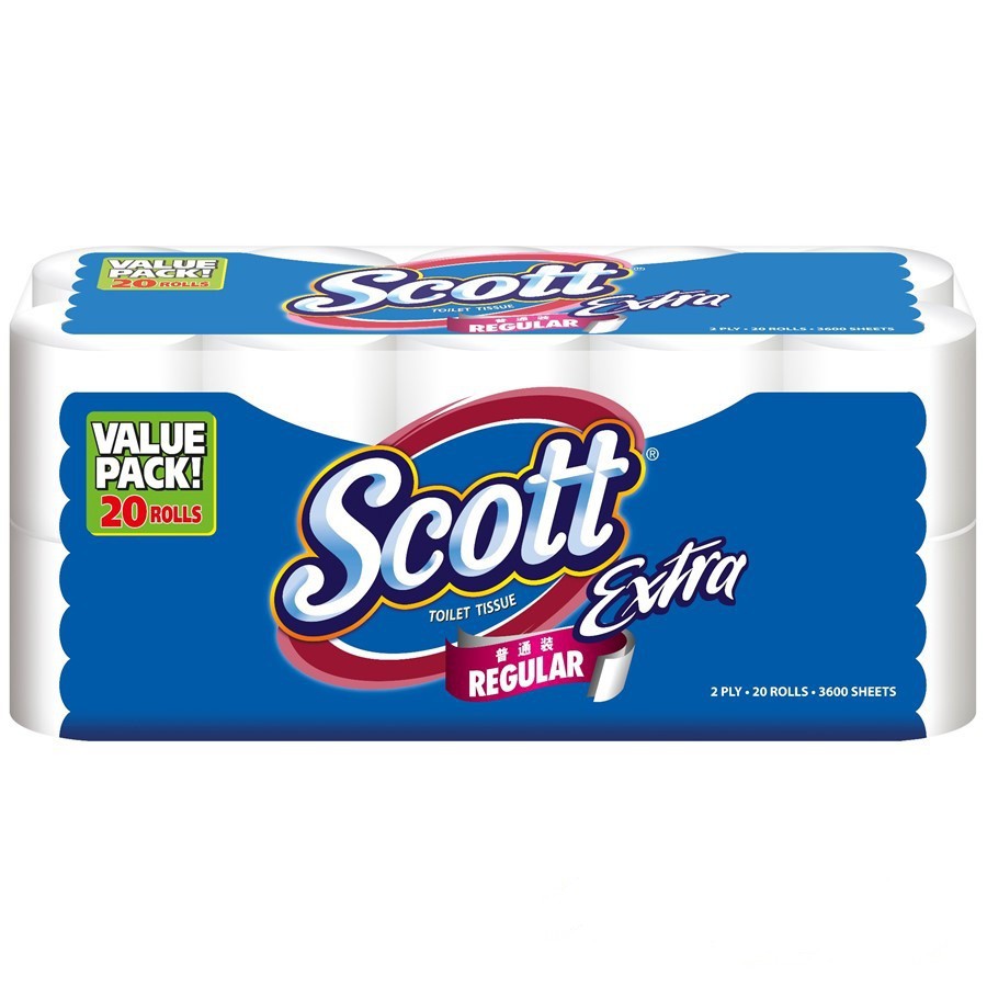 Scott Toilet Tissue (Extra Regular) 20 rolls | Shopee Malaysia