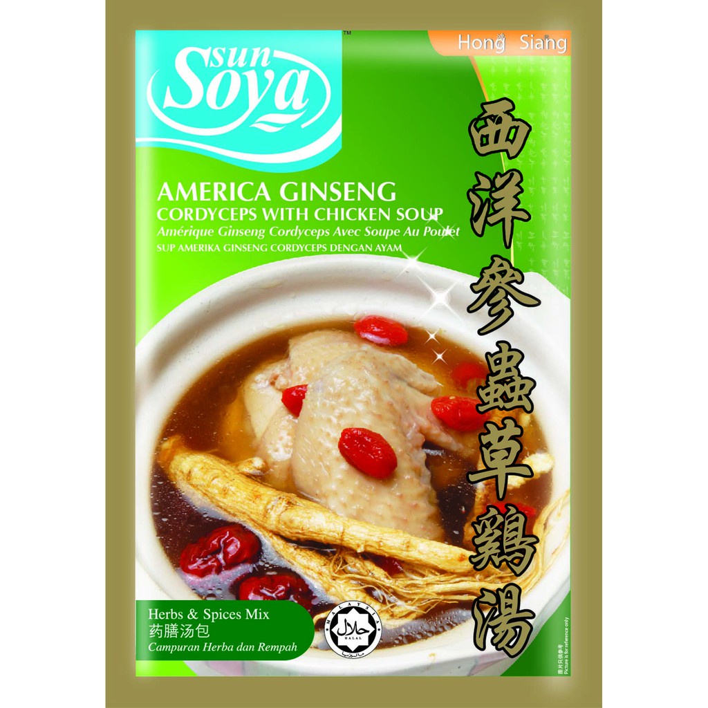 SunSoya American Ginseng Cordyseps with Chicken Soup －50g 西洋参虫草鸡汤 ...