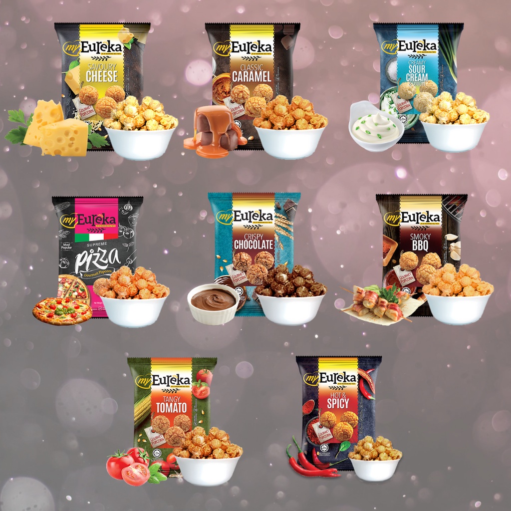 EUREKA GOURMET POPCORN ASSORTED FLAVOURS (80G) | Shopee Malaysia