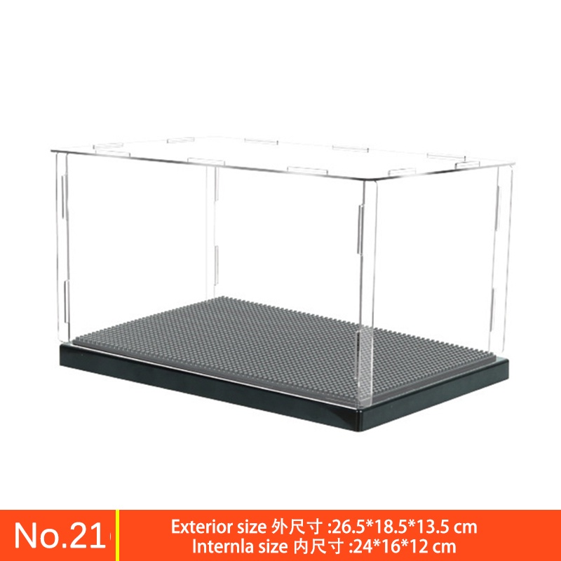 Acrylic Display Box Building Blocks Special Transparent Dust Cover DIY Nano Block Model Desktop ...
