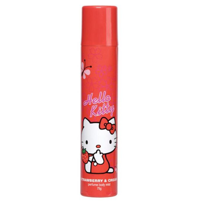 Hello Kitty Strawberry & Cream Body Mist Spray 75g | Shopee Malaysia
