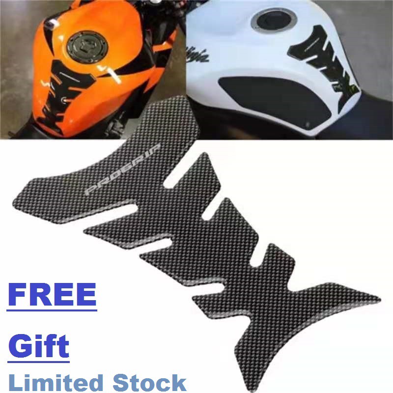 1pcs Universal Motorcycle Carbon Fiber Tank Pad Tankpad Protector ...