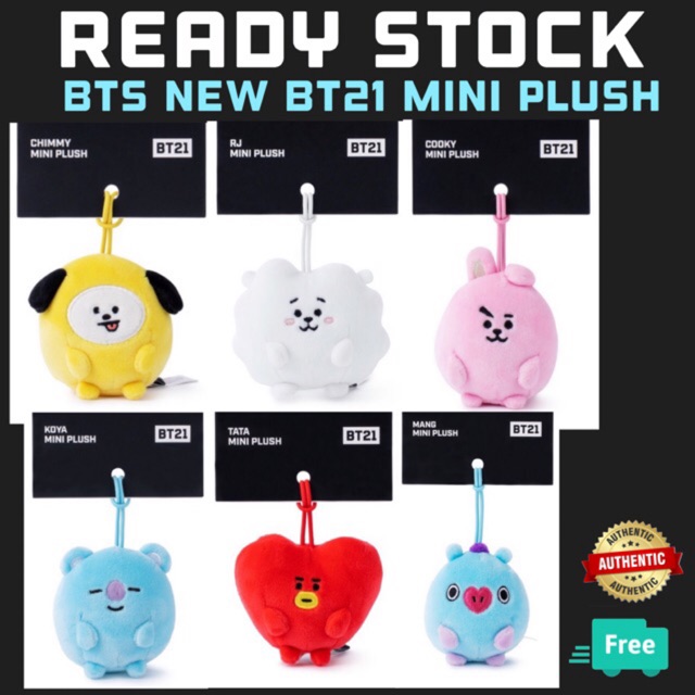 OFFICIAL BTS BT21 MINI PLUSH BAG CHARM | Shopee Malaysia