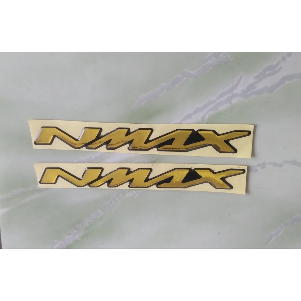 Yamaha nmax gold Embossed resin logo emblem striping Sticker | Shopee ...