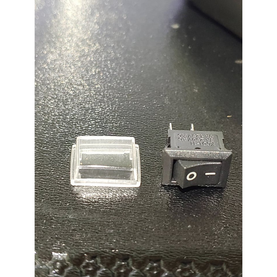 Set of 5 Mini 2-Prong Ac Switches 125v 6a 250v 3a Black with waterproof ...