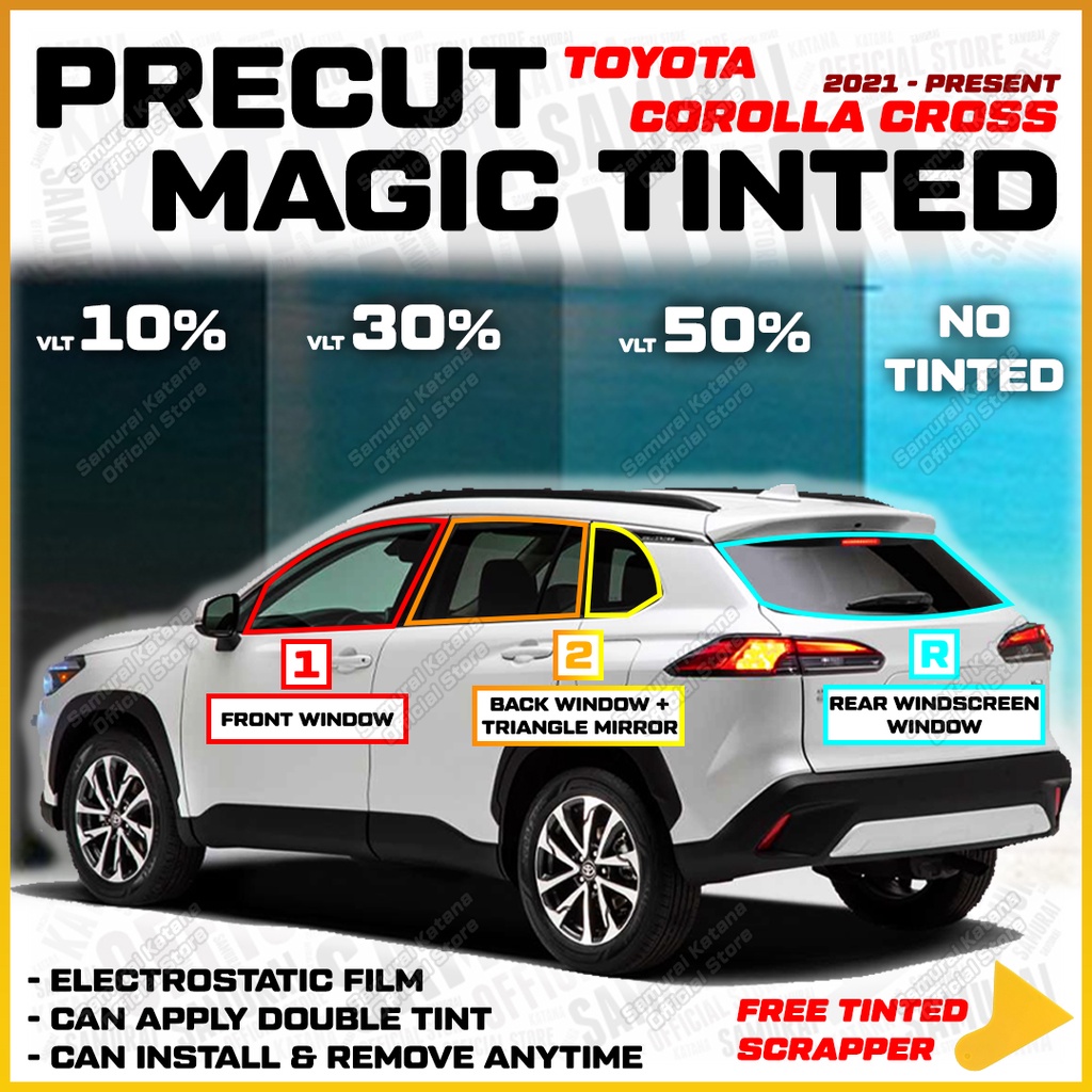 🪞 PRECUT Magic Tinted For Toyota Corolla Cross 2021 - Present ...