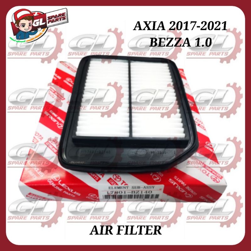 AIR FILTER PERODUA AXIA 2017-2021 BEZZA 1.0 (17801-BZ140) APM & TOYOTA ...