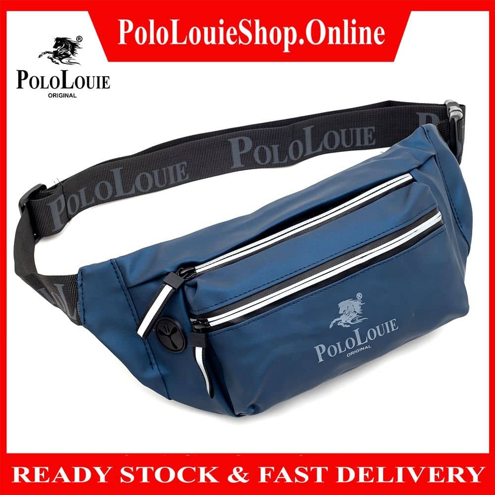 Original Polo Louie Men Waterproof Nylon Waist Bag Trend Crossbody ...