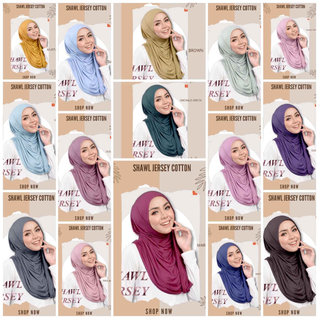 🔥viral 🔥Shawl Cotton Jersey Premium tudung shawl 1.8m(shawl malas) | Shopee Malaysia