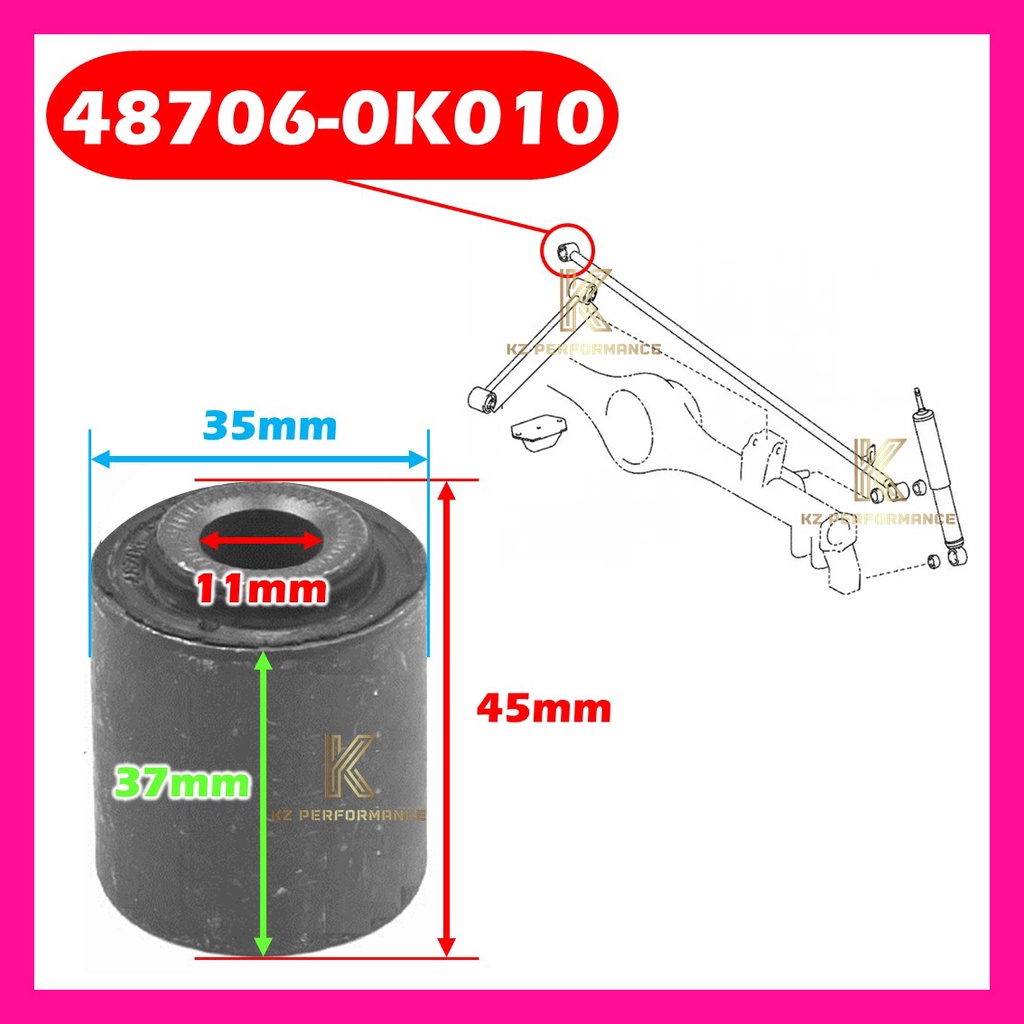 TOYOTA WISH / TOYOTA INNOVA TGN40 / FORTUNER TGN51 / REAR LATERAL BUSH ...