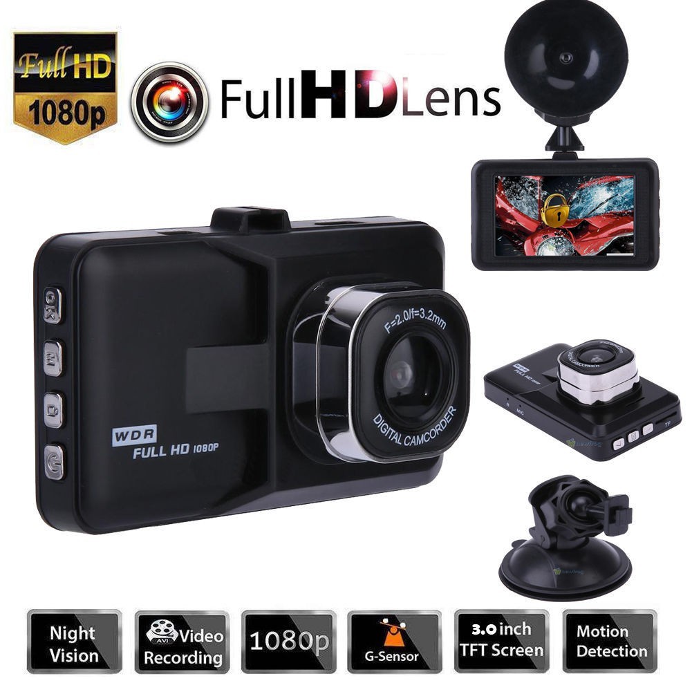 DASHCAM HD1080 VEHICLE BLACKBOX DVR DRIVING RECORDER 120° WIDE ANGLE ...