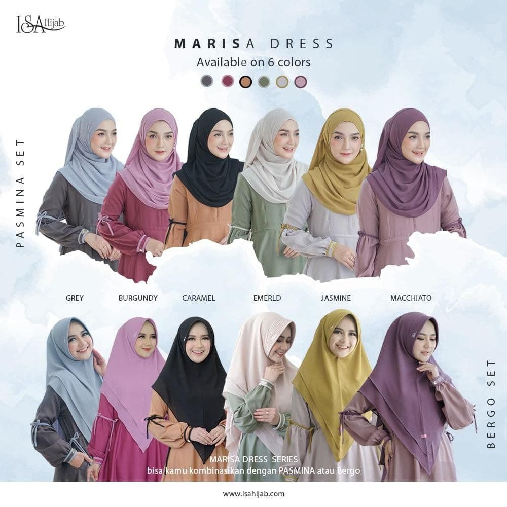 Marisa dress By Isa hijab (hijab set/dress only) | Shopee Malaysia