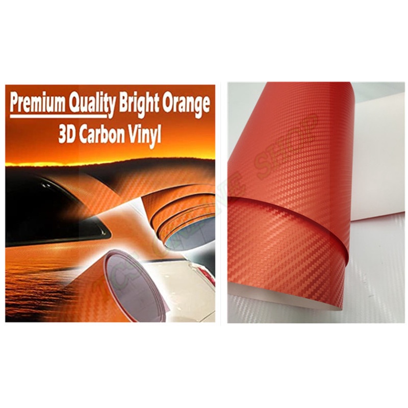 3D Carbon Fiber Decal Vinyl Film Wrap Roll Adhesive Car Sticker Sheet ...