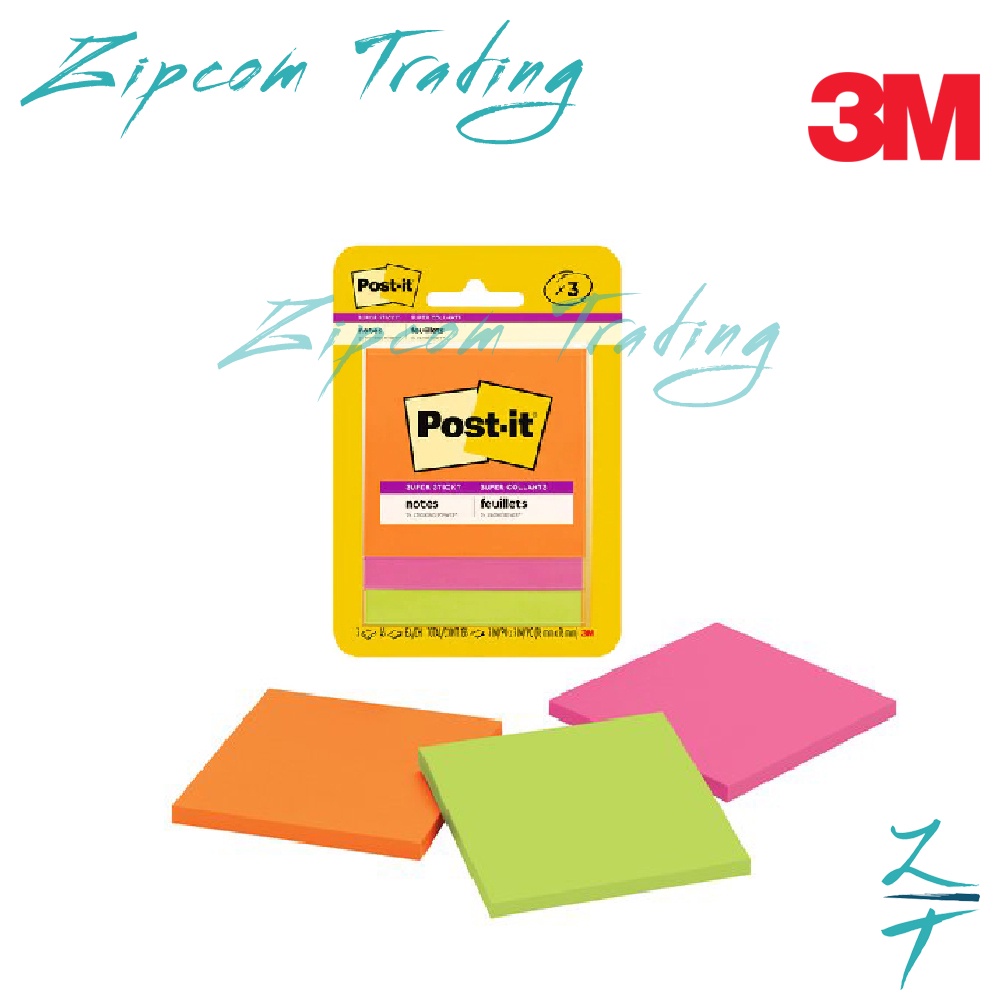 3M Post-it Super Sticky Notes (Multi-Pad) 3" x 3" | Shopee Malaysia
