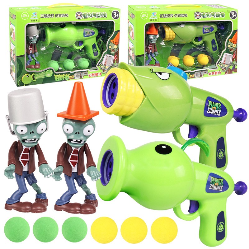 Plants Vs Zombies 686-80 686-78 Soft Ball Gun Pea Corn shooter ...