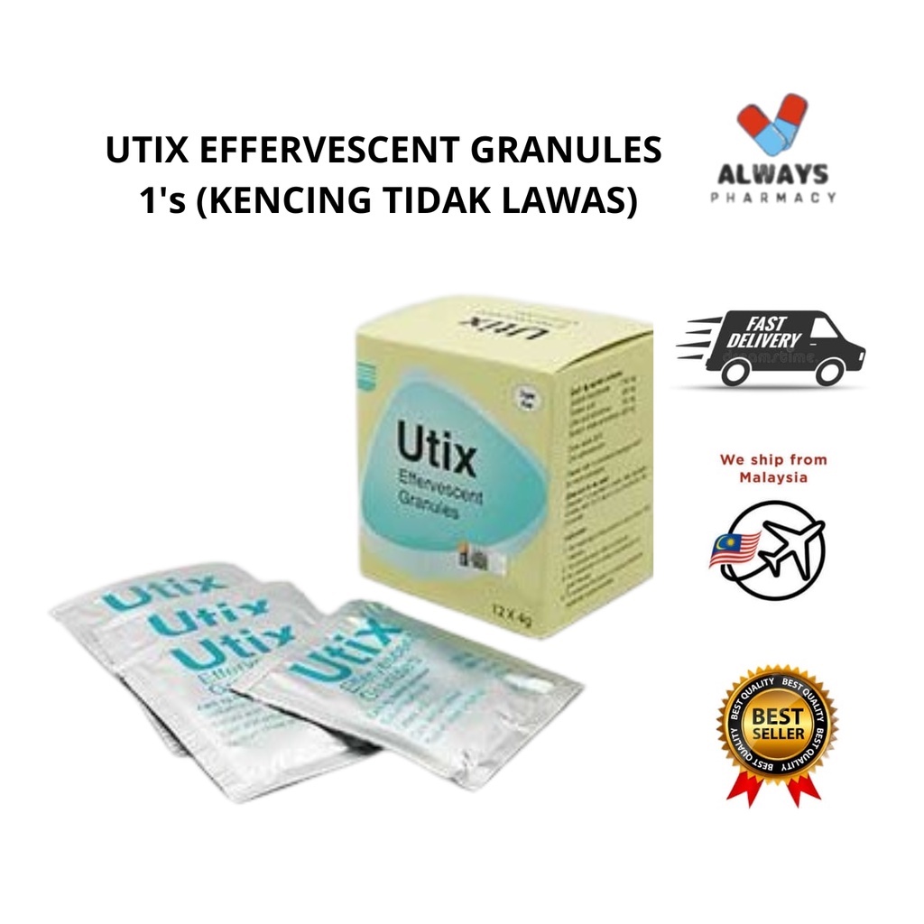 UTIX EFFERVESCENT GRANULES 1'S (BOLEH MINUM UNTUK GOUT & KENCING TIDAK ...