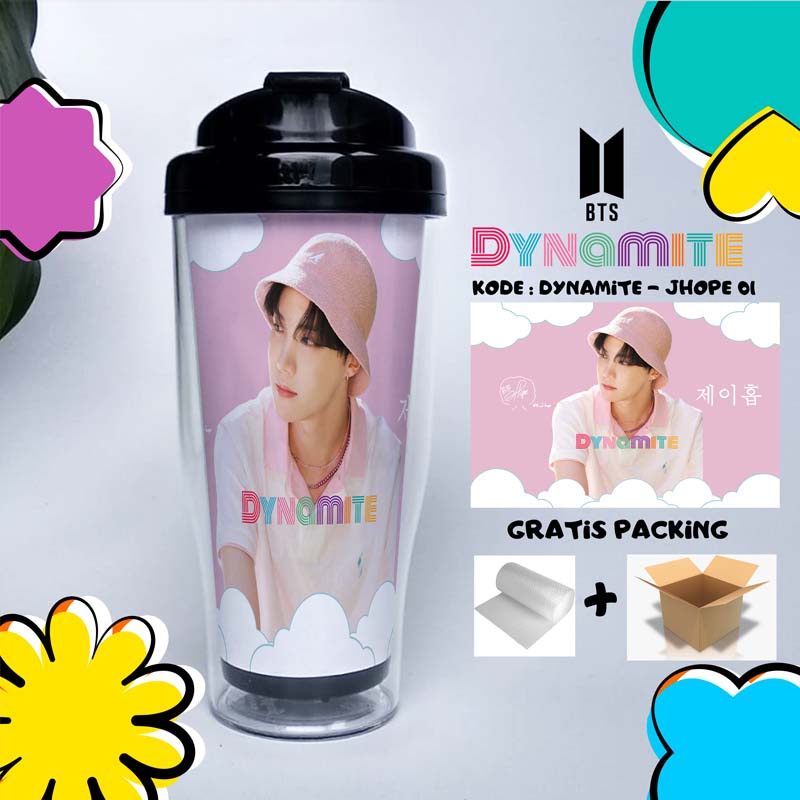 Tumbler Custome BTS Dynamite/Kpop Merchandise Drink Bottle Unofficial bt21 Taehyung Jimin ...