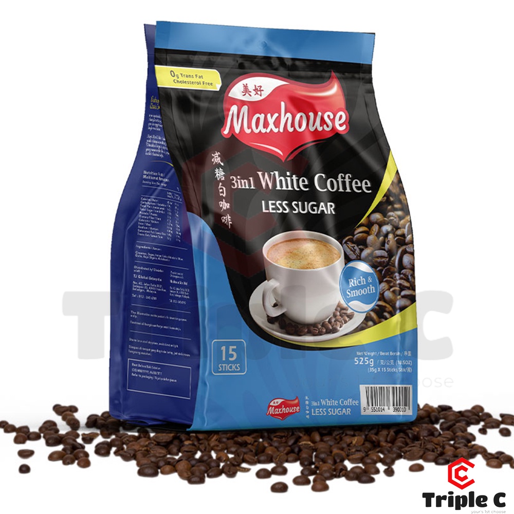 [Triple C] Maxhouse White Coffee 3 in 1 Instant Premix White Coffee 38g ...