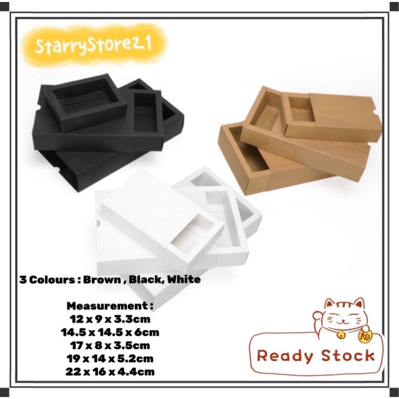 Kraft Paper Box Craft Sliding l Drawer Box Gift Box tudung Packing ...