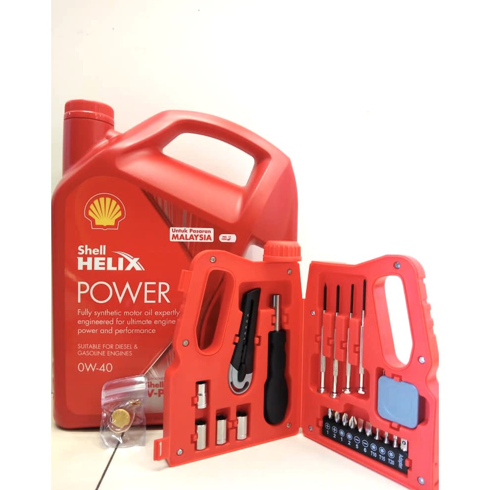 Shell Helix Power Fully Synthetic 0W40 SN/CF Engine Oil (4L) (Pasaran ...