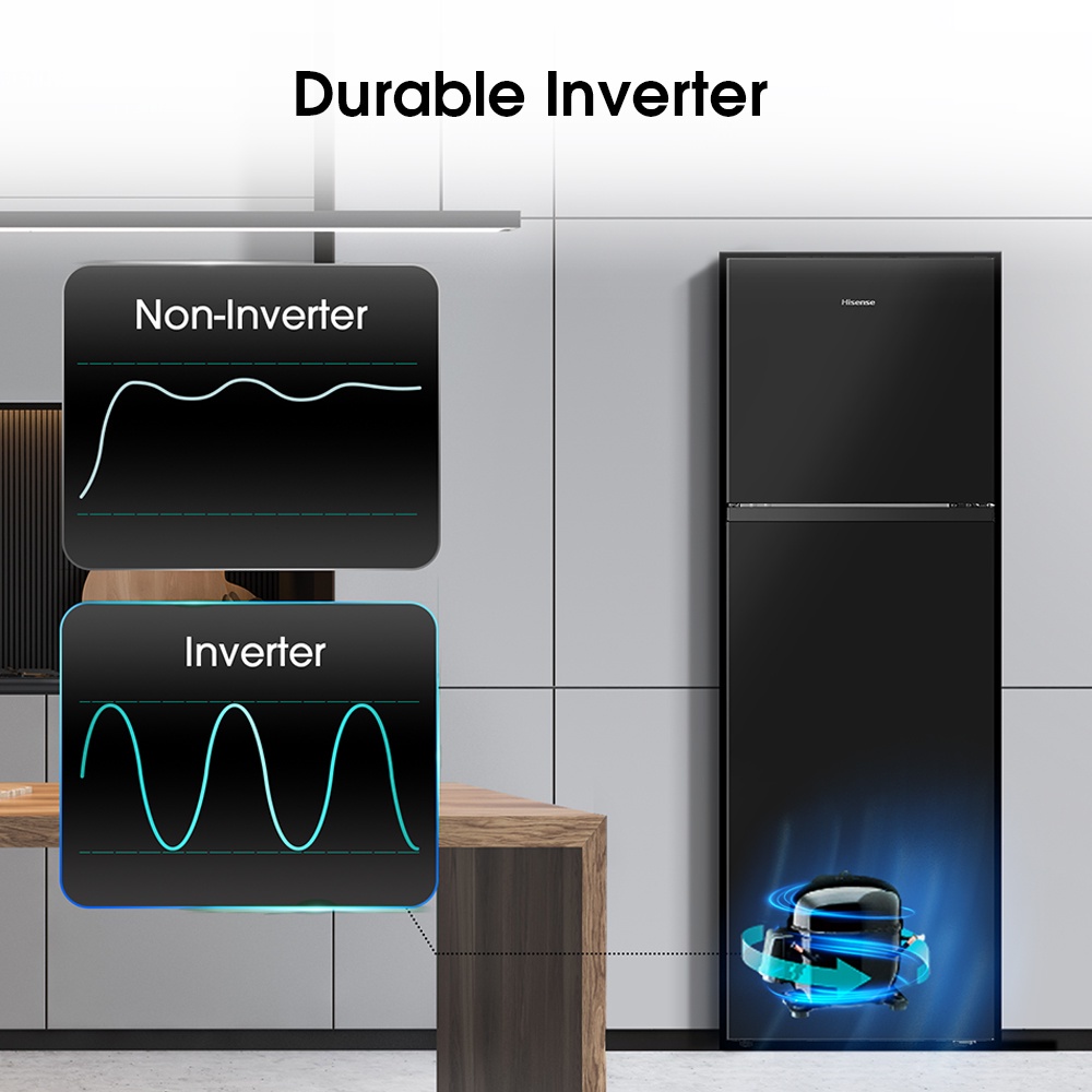 Hisense 320L 2 Door Top Mount 4 STAR Inverter Fridge / Refrigerator ...