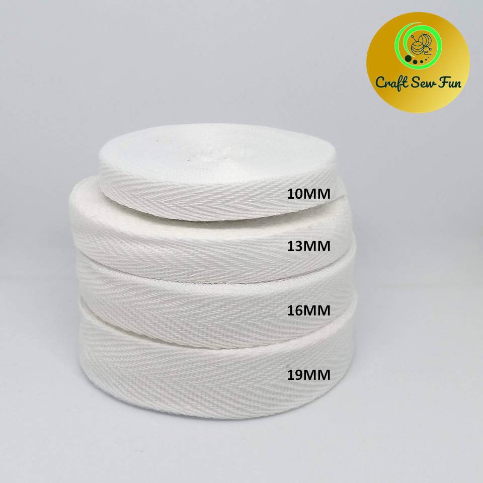 White Cotton Tape/ Tali Barut Putih/ 白扁带 | Shopee Malaysia