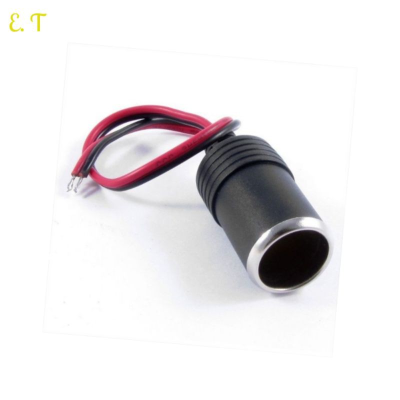 Car Charger Cable 26cm Power Cigarette Port Lighter Female Socket Black ...