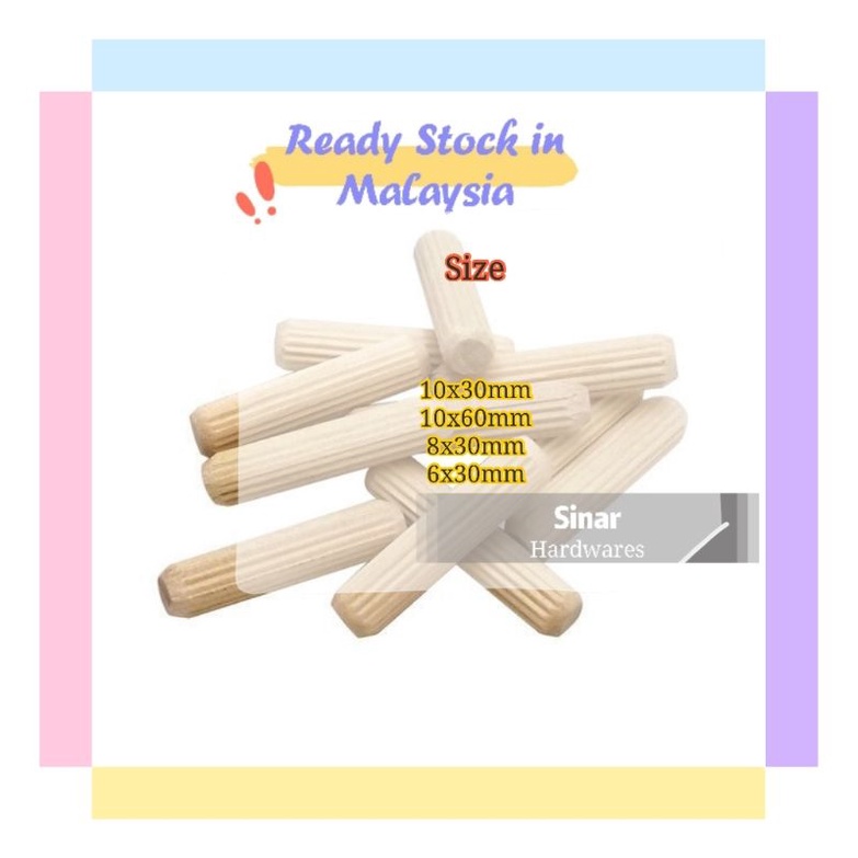 Malaysia Wood Dowel Pin Wood Plug Wood Pin Wood Connector Furniture ...