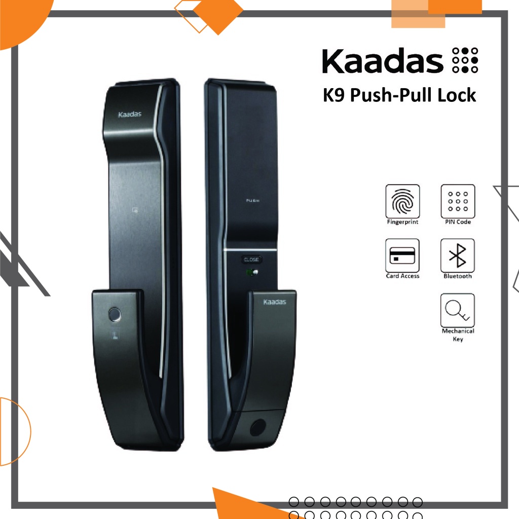 Kaadas K9 fingerprint Push Pull Digital Door Lock (HAFELE/St Guchi/SAMSUNG Door lock RFID x1 ...