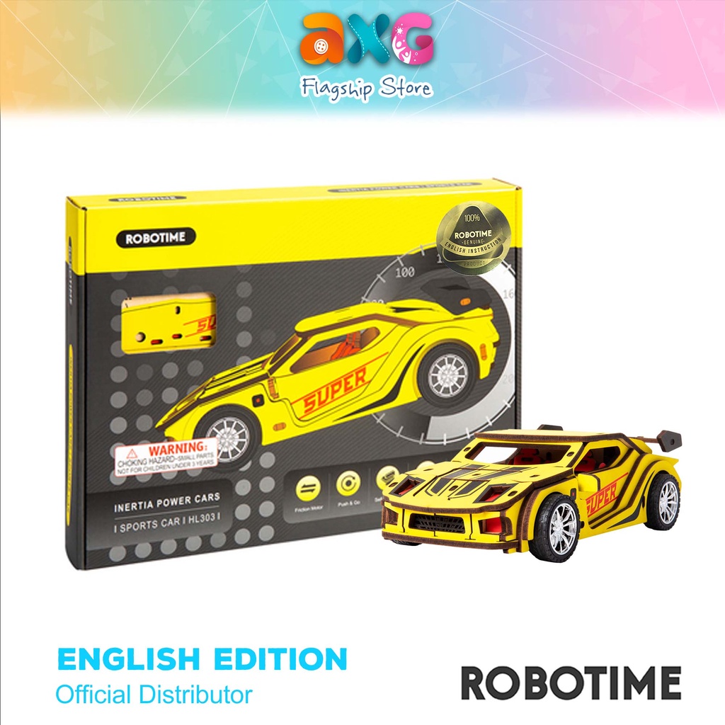 RAYA SALES | Robotime Rokr 3D Wooden Movable Sports Car Puzzle HL303 ...
