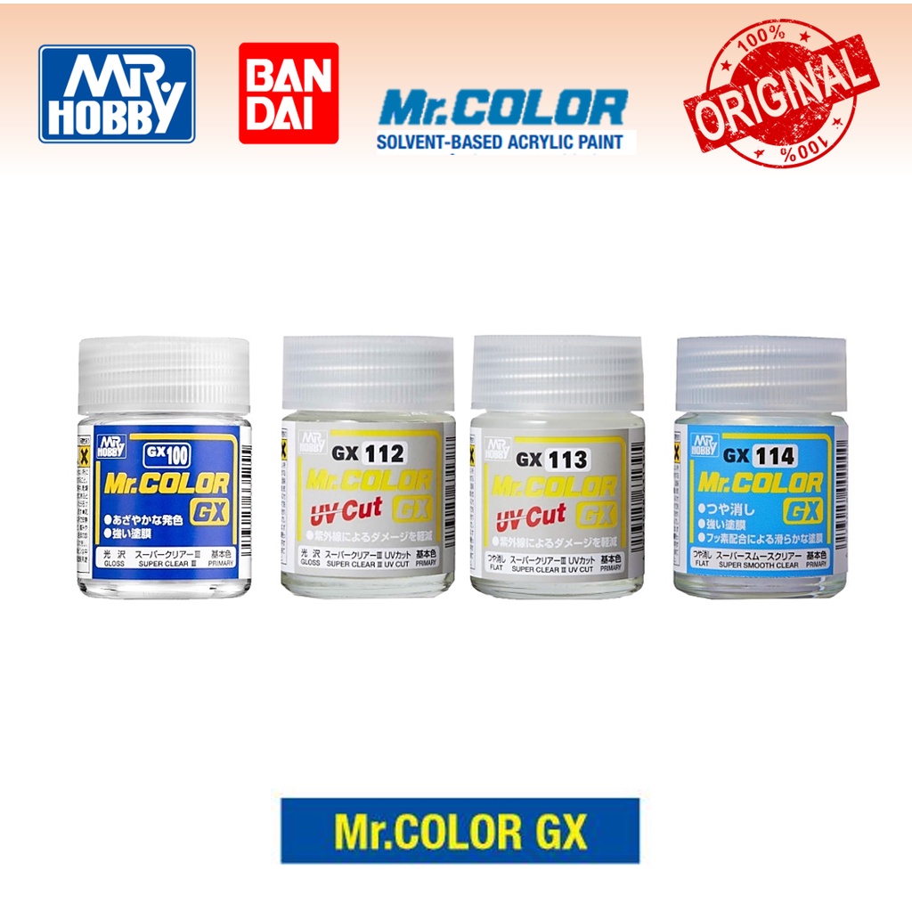 Mr Hobby Mr Color GX Super Clear III UV Cut Gloss Flat Coating Top Coat GX 100-114 Super Smooth ...
