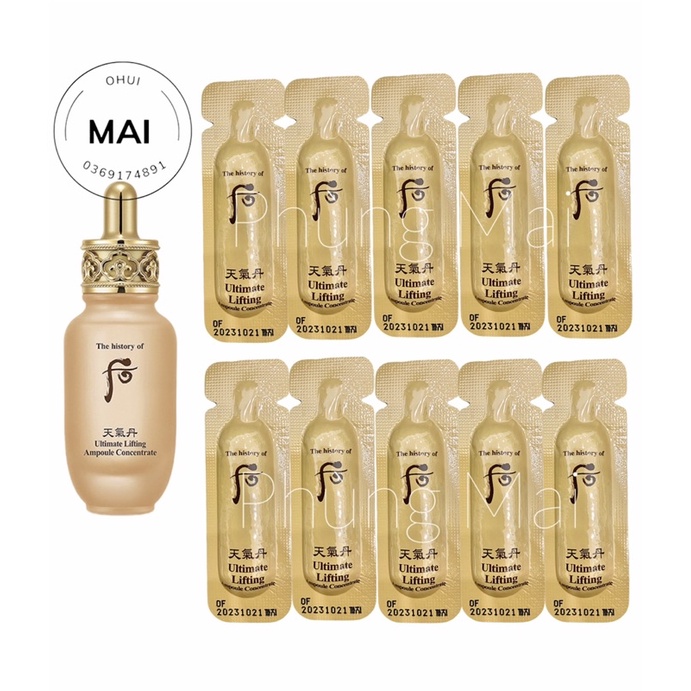 5 tubes of Whoo Ultimate Lifting Ampoule Concentrate | Shopee Malaysia