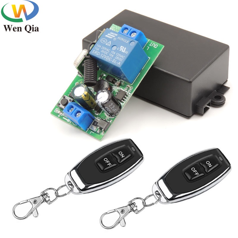 433mhz RF Wireless Light Switch AC 110V 220V Relay Receiver and On Off ...