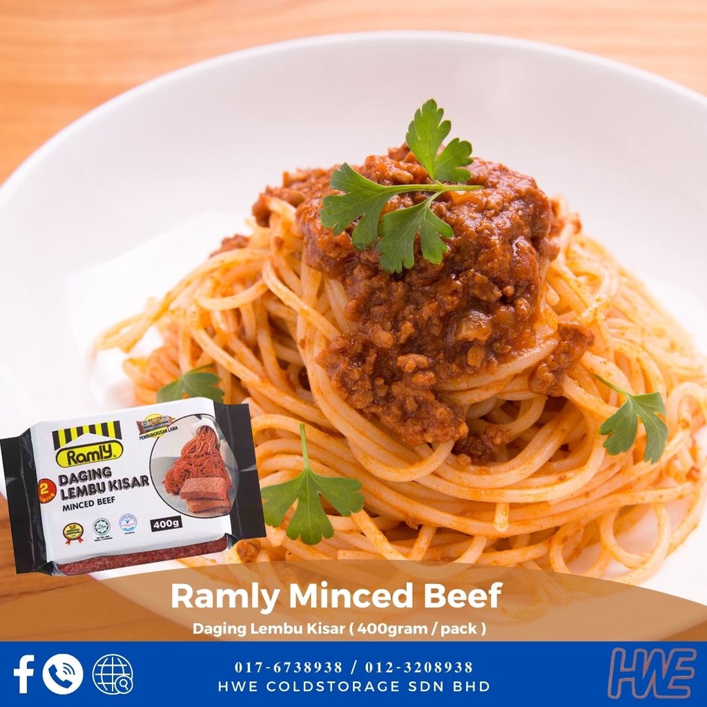 [Halal] Ramly Minced Beef 400g | Ramly Daging Lembu Kisar | Shopee Malaysia