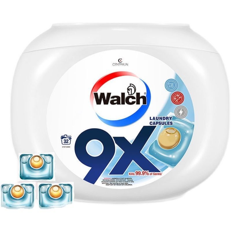 Walch 9x Super Concentrated Laundry Capsules 36's Refill Pack/ 32's Tub ...