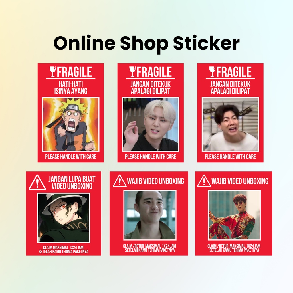 Fragile Custom Sticker | Don't Slam Funny Meme Kpop Anime Thailand ...