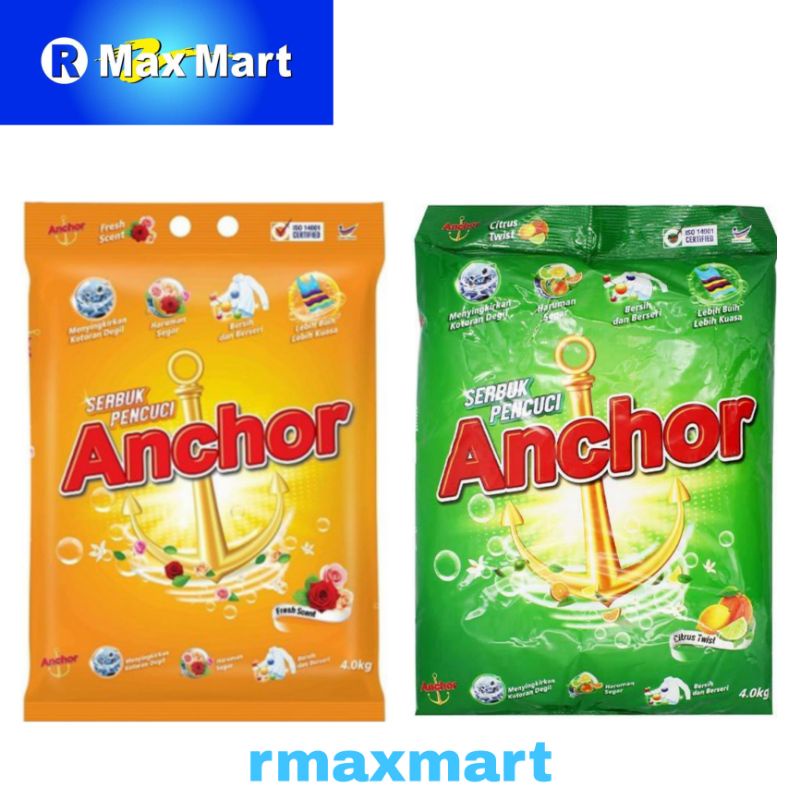 ANCHOR POWDER DETERGENT 4.0kg | Shopee Malaysia