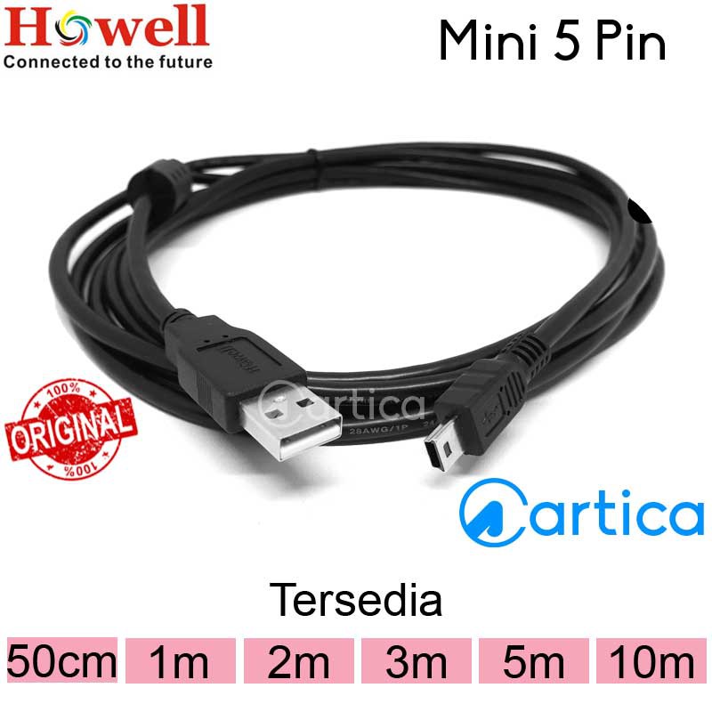 Howell 5-Pin 2m Mini USB Cable | Shopee Malaysia