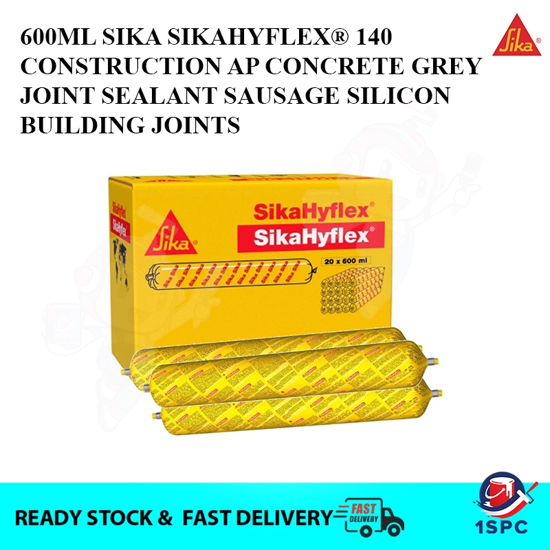 600ML SIKA Sika Hyflex Sikahyflex ® 140 Construction AP Concrete Grey Joint Sealant Sausage ...