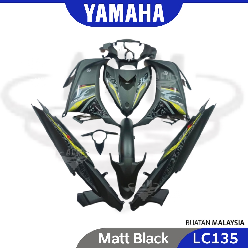 YAMAHA 135LC V2 V3 V4 V5 V6 V7 Full Body Cover Set Siap Tampal Sticker Stripe Strike Coverset ...