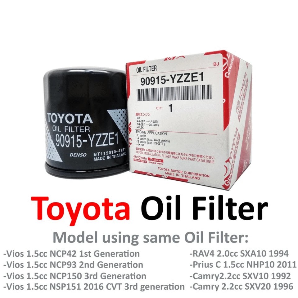 ORIGINAL Toyota Oil Filter 90915-YZZE1 for Camry / Altis / Wish ...
