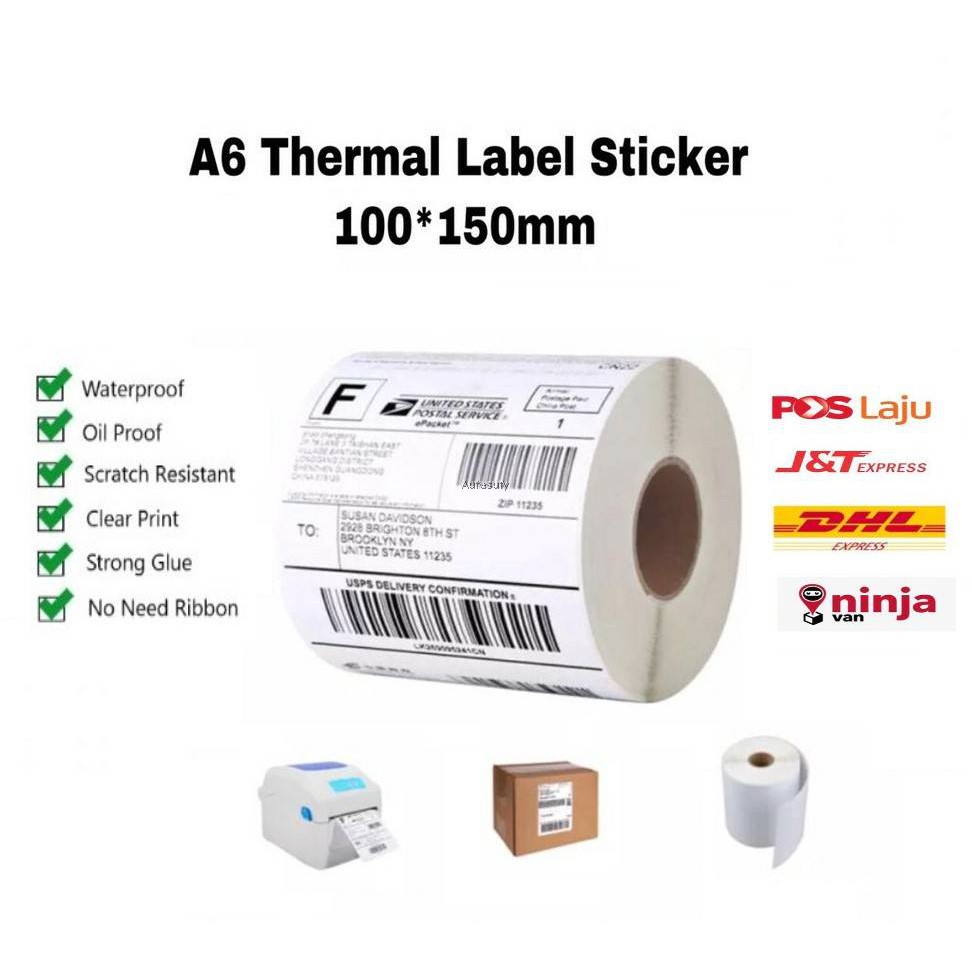 *Local Stock*Shopee/Lazada - A6 Thermal Label shipping label Waybill ...