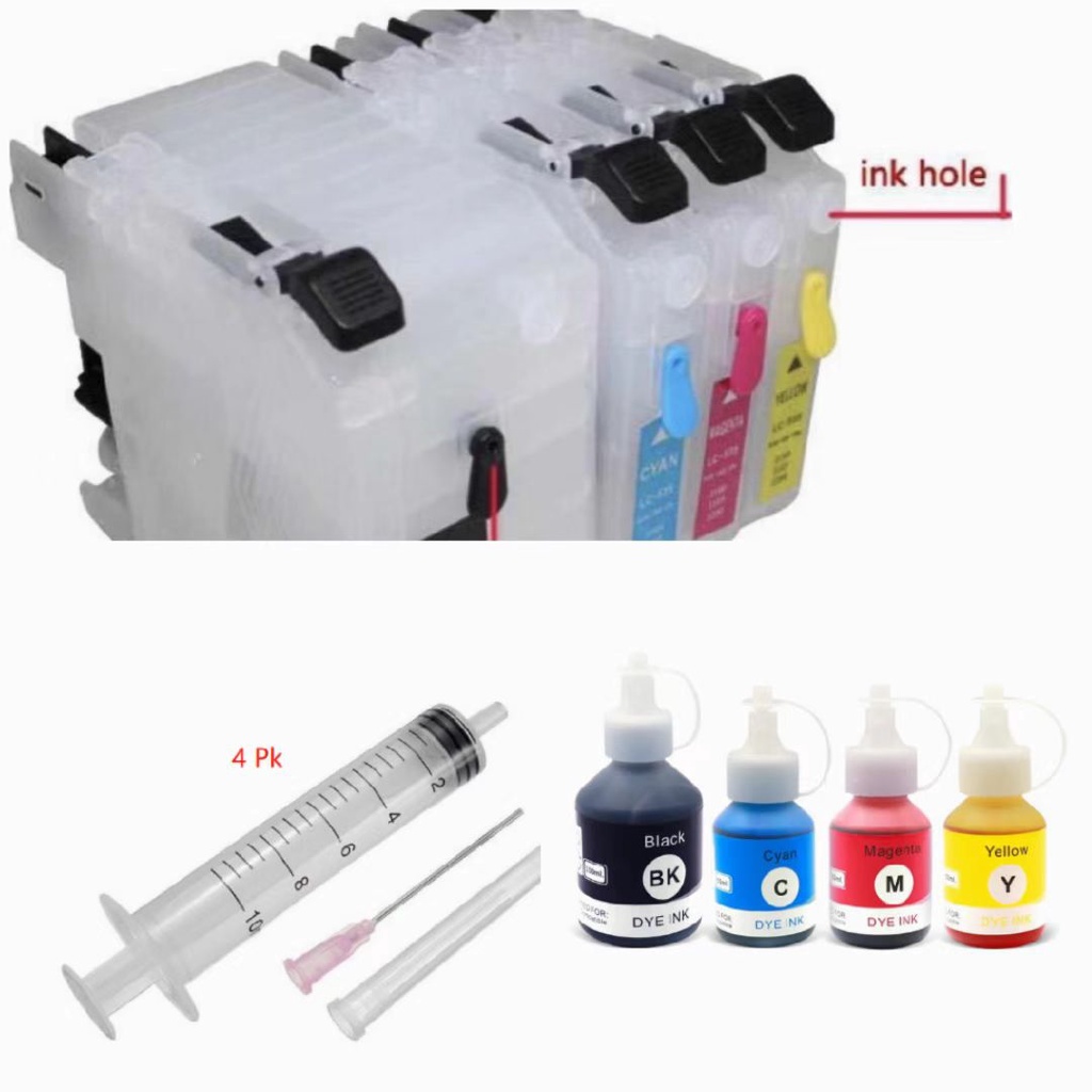 LC539XL LC535XL Lc539xl Lc535xl Refillable Ink Cartridge For Brother ...