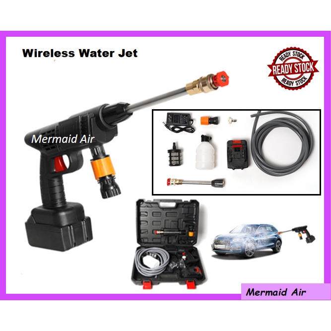 Portable Cordless Water Jet Gun Wireless Car Washer Electric High ...
