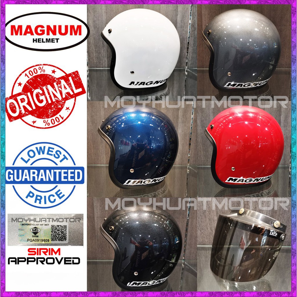 100% Original Magnum Helmet M5 Classic Topi Keledar Motorsikal Motor ...