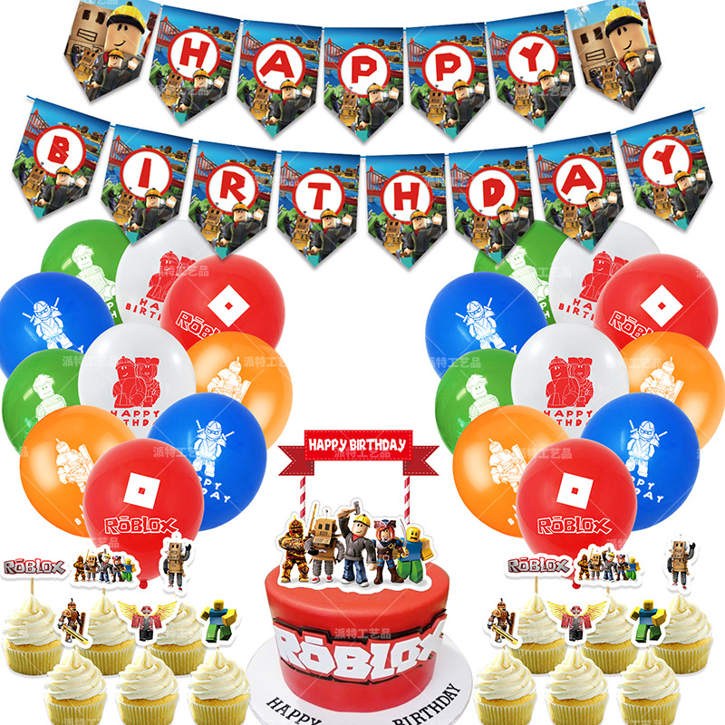 Jom Party Robux Roblox Adopt Me Theme Happy Birthday Banner Latex ...