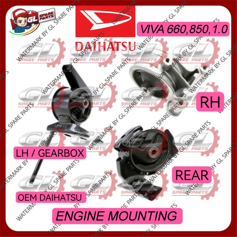 PERODUA VIVA 660,850,1.0 AUTO=MANUAL ENGINE MOUNTING DAIHATSU OEM ...